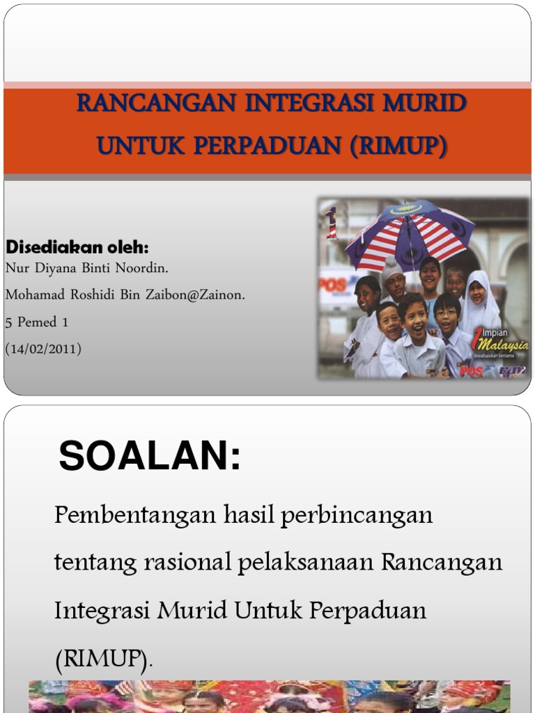 Rancangan Integrasi Murid Untuk Perpaduan | PDF