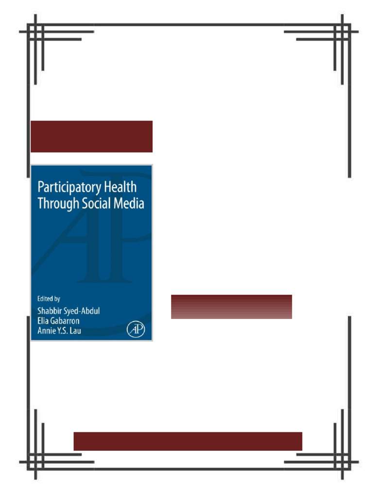 Participatory Health Through Social Media 1st Edition Shabbir Syed ...