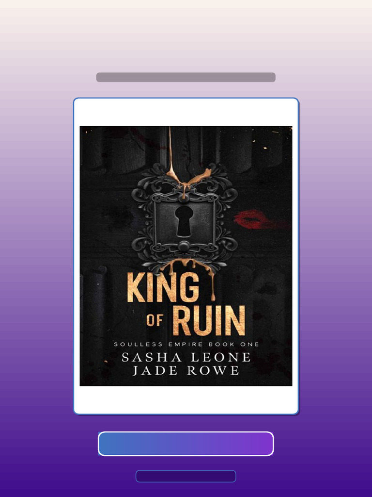 Test Bank for King of Ruin a Dark Mafia Romance Soulless Empire Book 1 ...