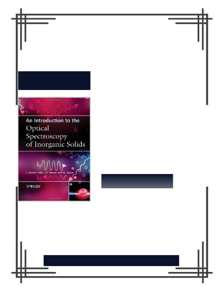 An introduction to the optical spectroscopy of inorganic solids 1st ...