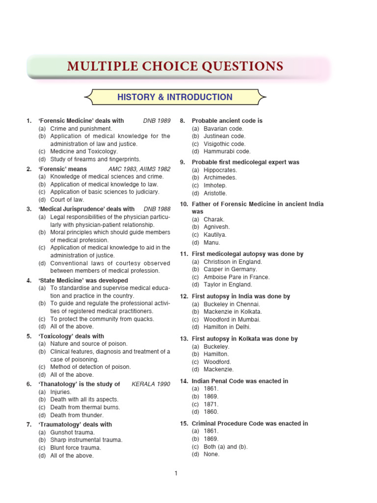 MCQFore Book | PDF | Dental Anatomy | Perjury