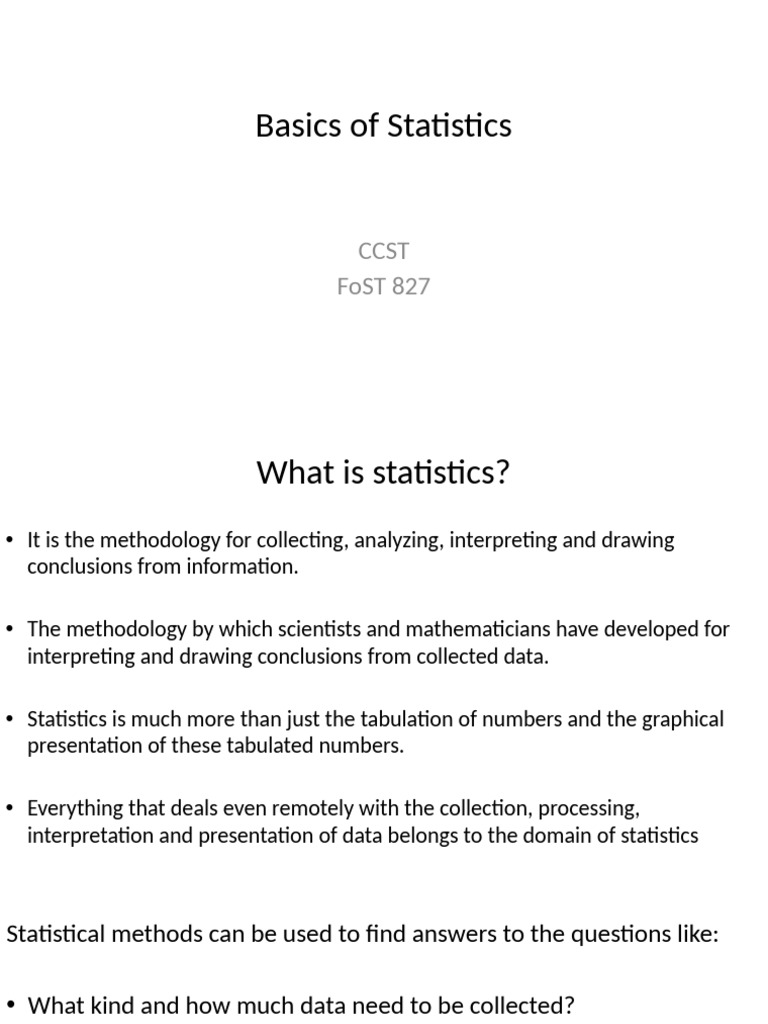 Introduction to Statistics Basics | PDF | Statistics | Mode (Statistics)