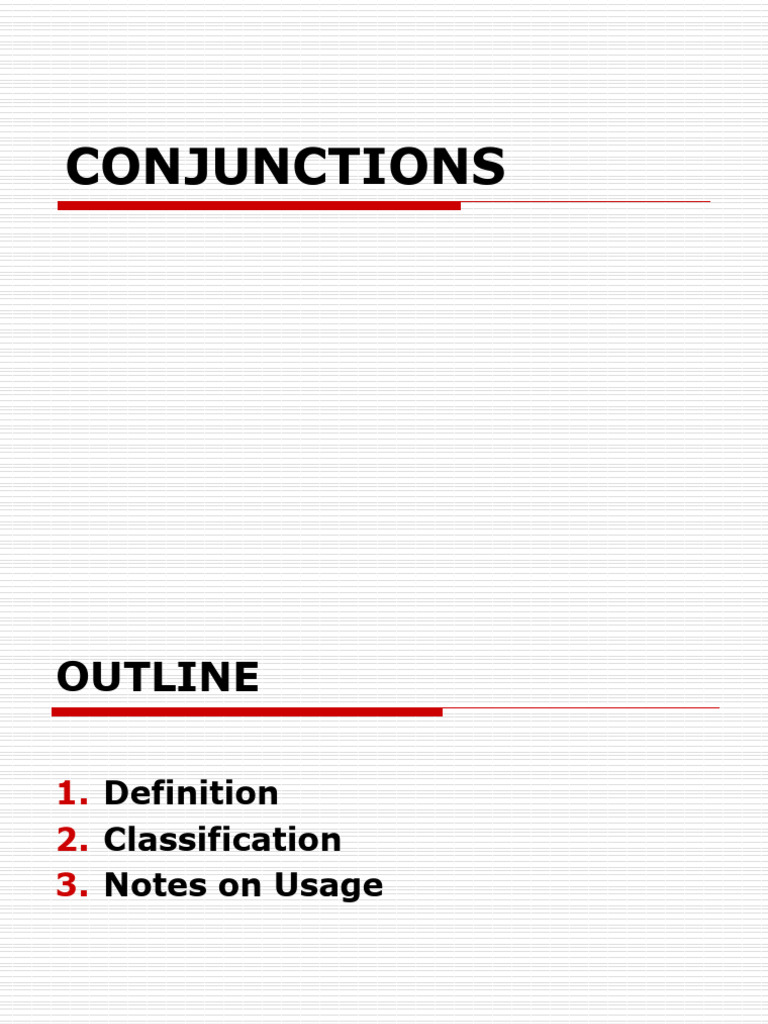 13. Conjunction | PDF