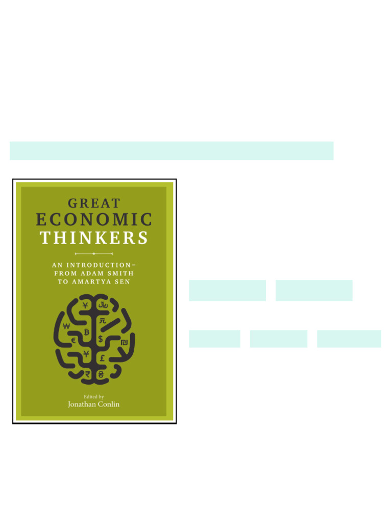 Great Economic Thinkers An Introduction – From Adam Smith to Amartya ...