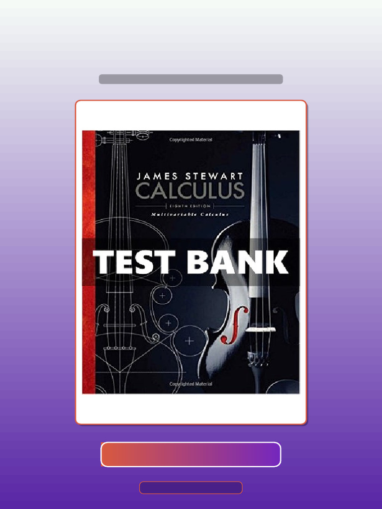 Test Bank for Multivariable Calculus 8 Ed Stewart | PDF