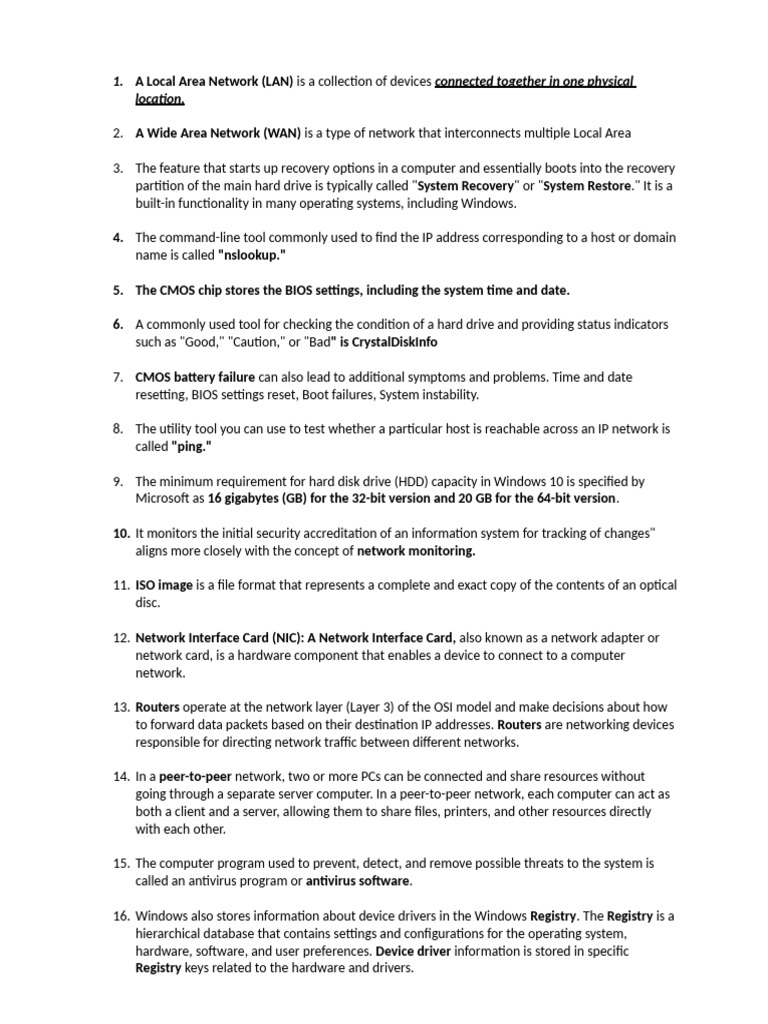 CSS Reviewer | PDF | Computer Network | Network Interface Controller