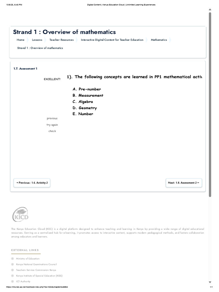Overview of Mathematics Concepts | PDF