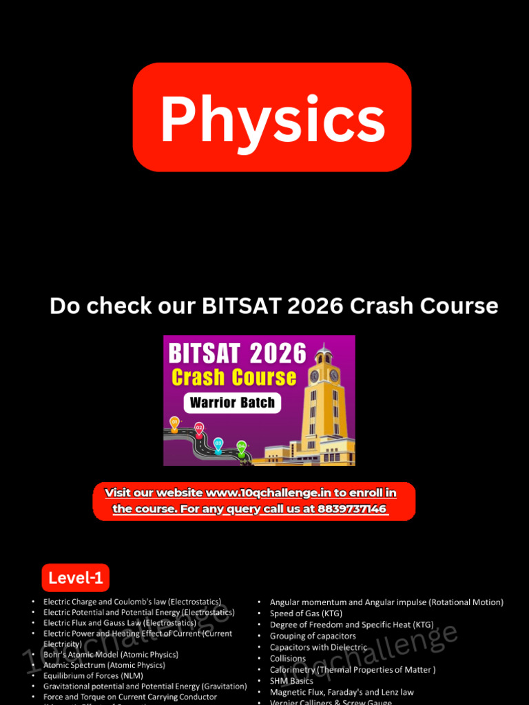 40 Most Repeated Topics of PCM for JEE Mains | PDF