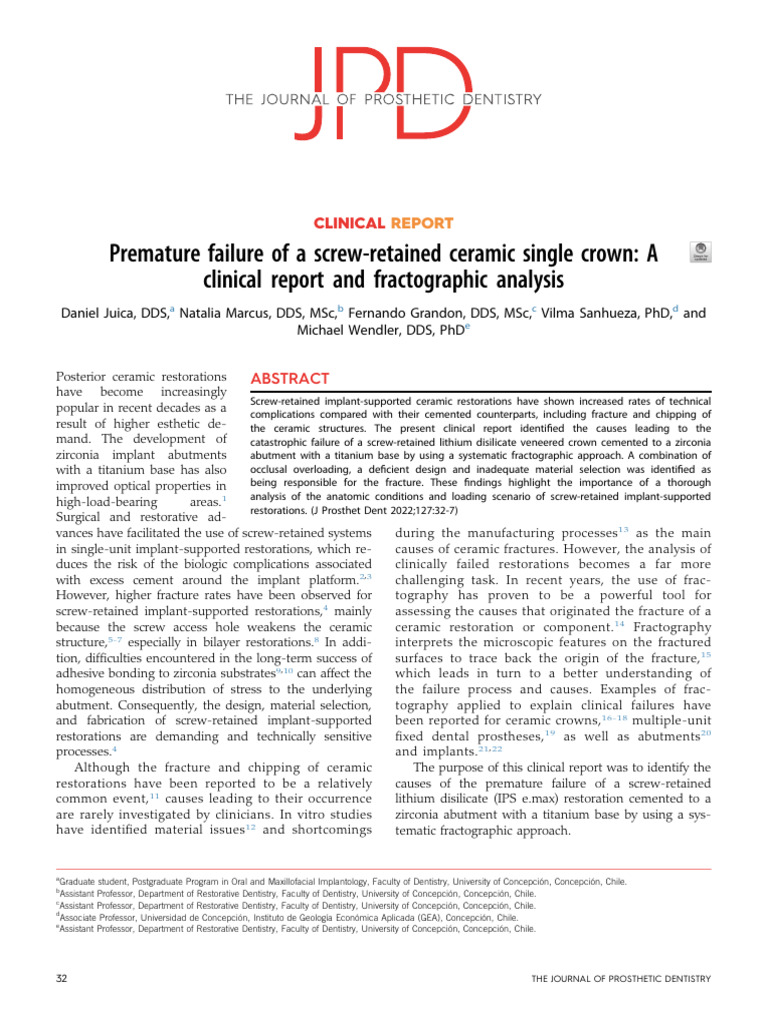 Premature-failure-of-a-screw-retained-ceramic-sing | PDF | Dental ...