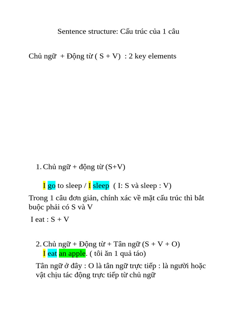 Sentence Structure | PDF