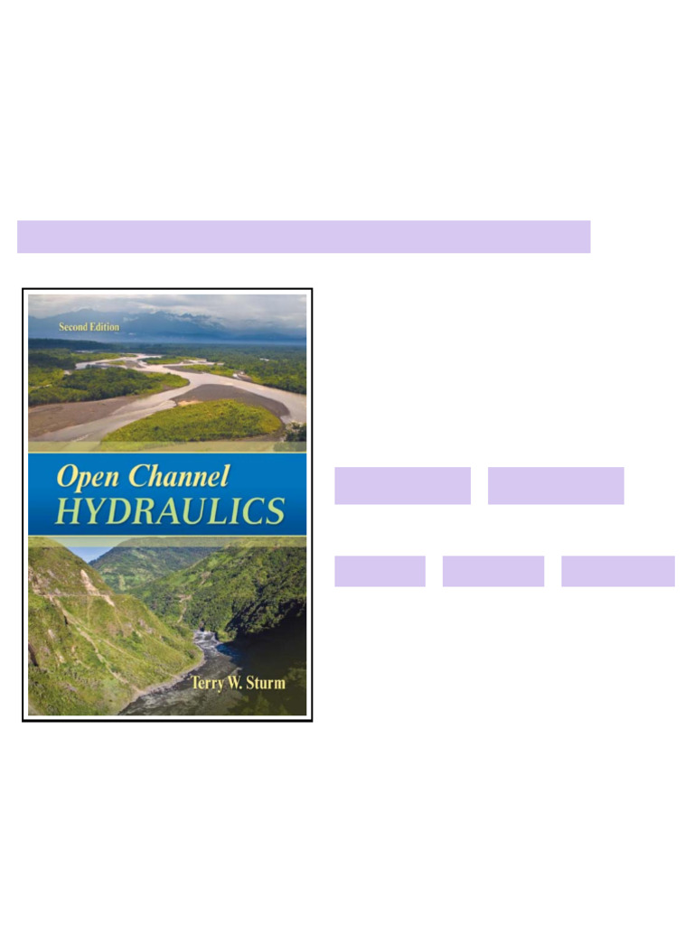 Open Channel Hydraulics 2nd Edition by Sturm Terry W digital version ...