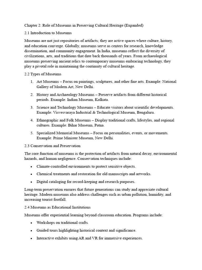 Chapter 2 | PDF | Museum | Cultural Heritage