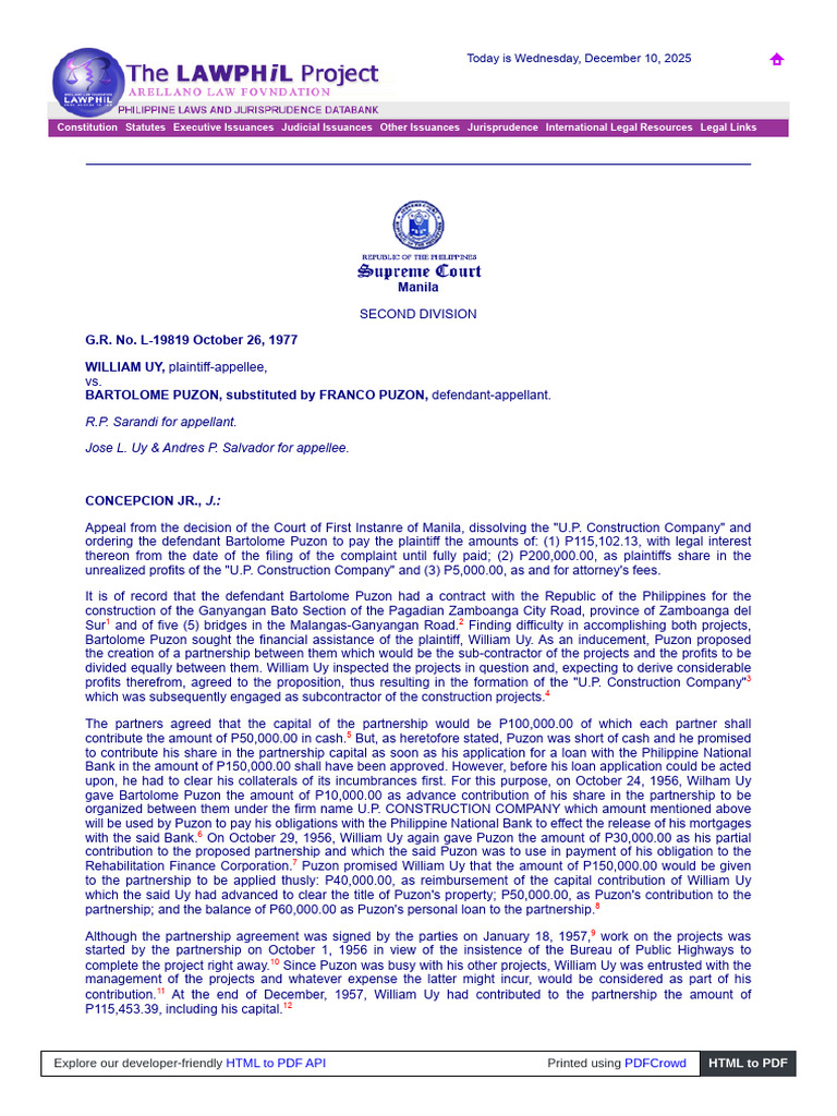 Uy v. Puzon | PDF | Appeal | Loans