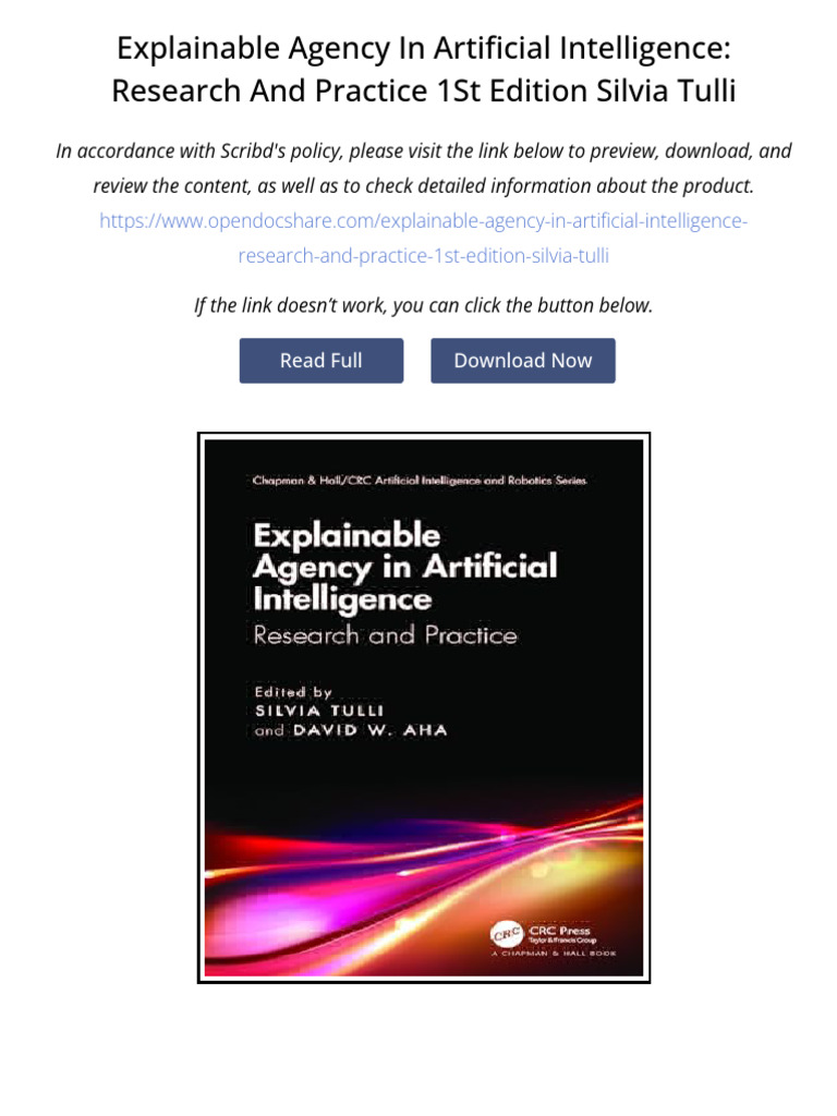 Explainable Agency in Artificial Intelligence: Research and Practice ...