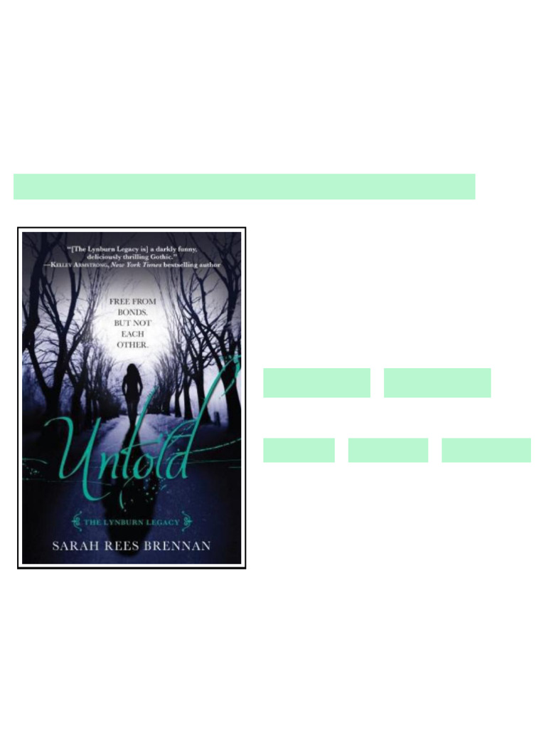 Untold Sarah Rees Brennan Brennan Sarah Rees - ebook and textbook ...