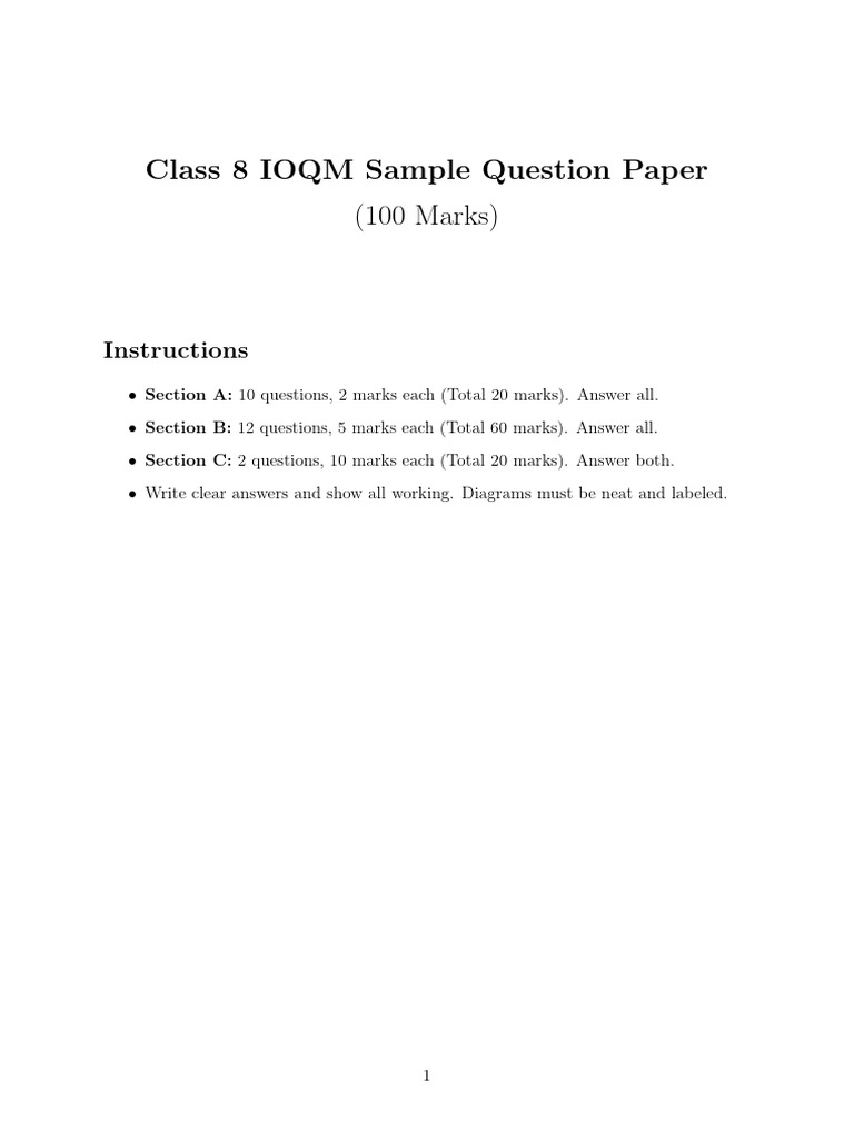 IOQM- paper3 | PDF | Square Root | Circle