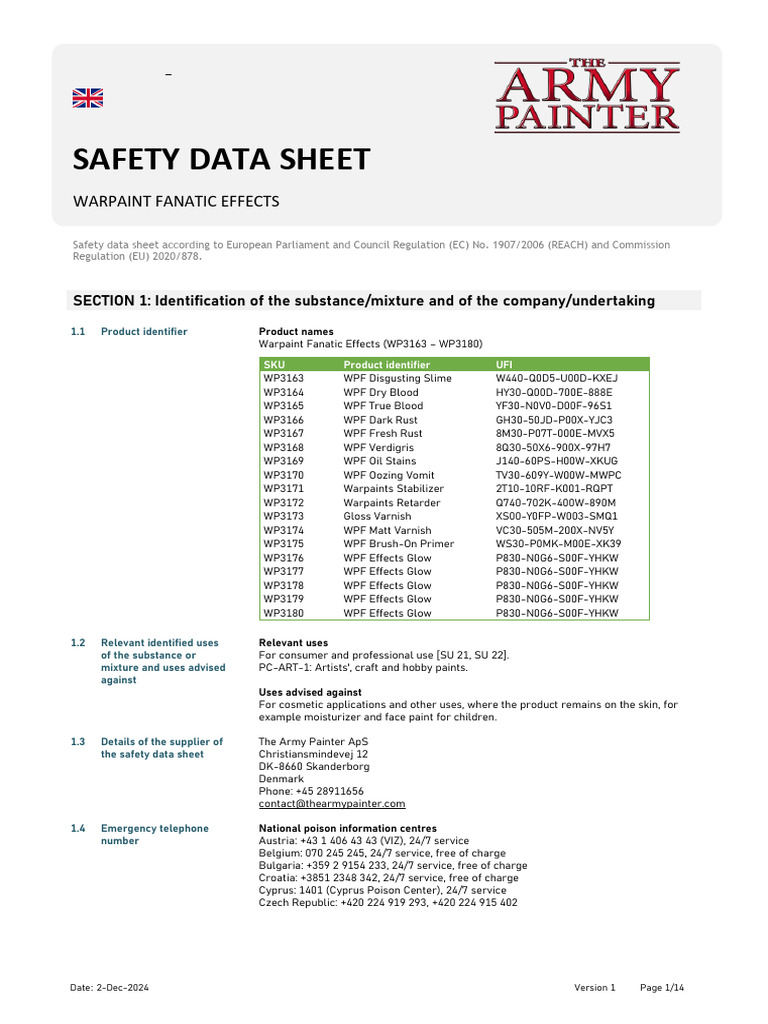 Sds Wpf Effects en 02-12-2024 | PDF | Magnesium | Melting Point