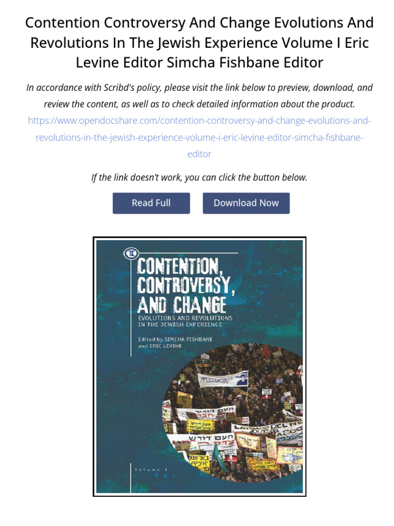 Contention Controversy And Change Evolutions And Revolutions In The ...