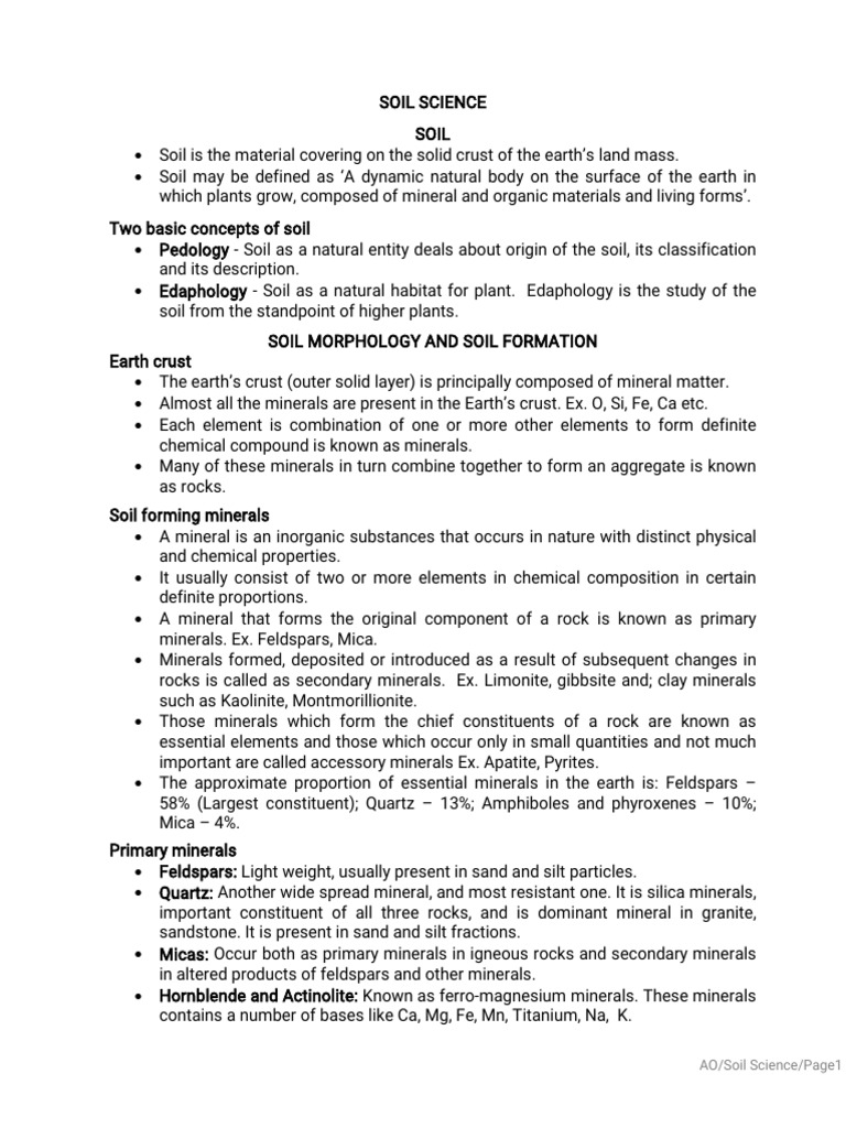 Soil Science | PDF | Sedimentology | Materials