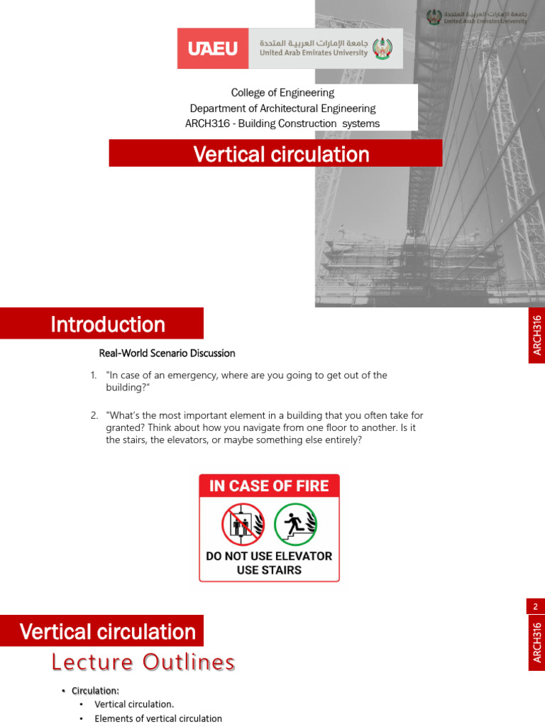 L6 M- Vertical circulation | PDF | Stairs | Elevator