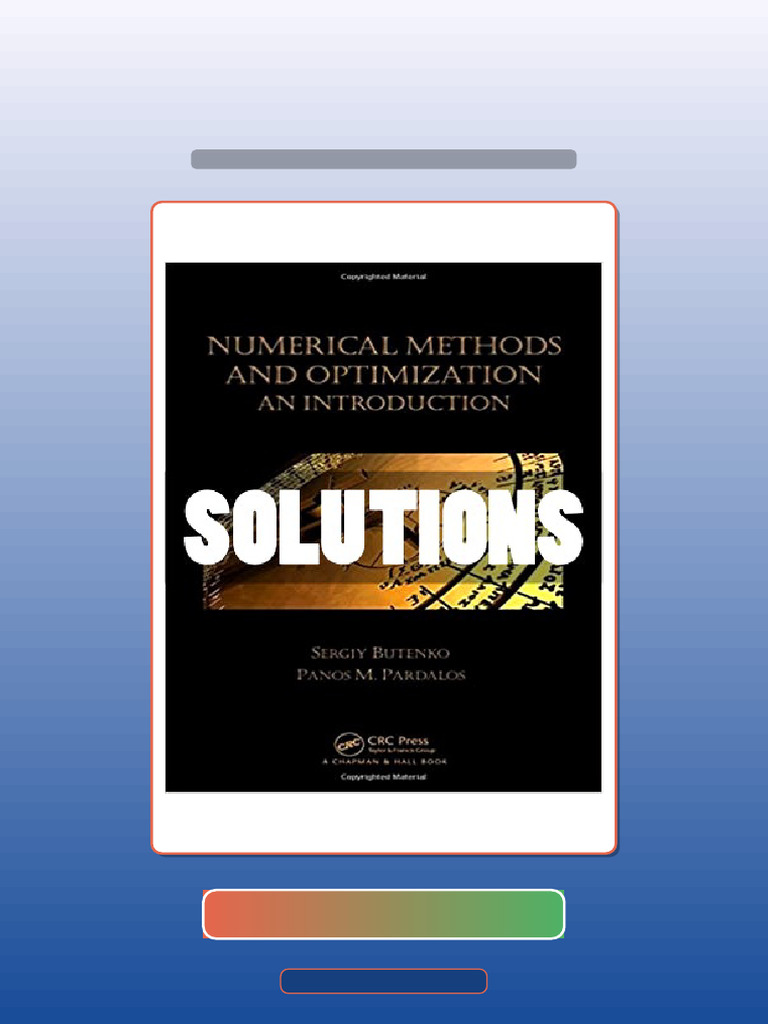 Test Bank for Numerical Methods and Optimization an Introduction 1 Ed ...