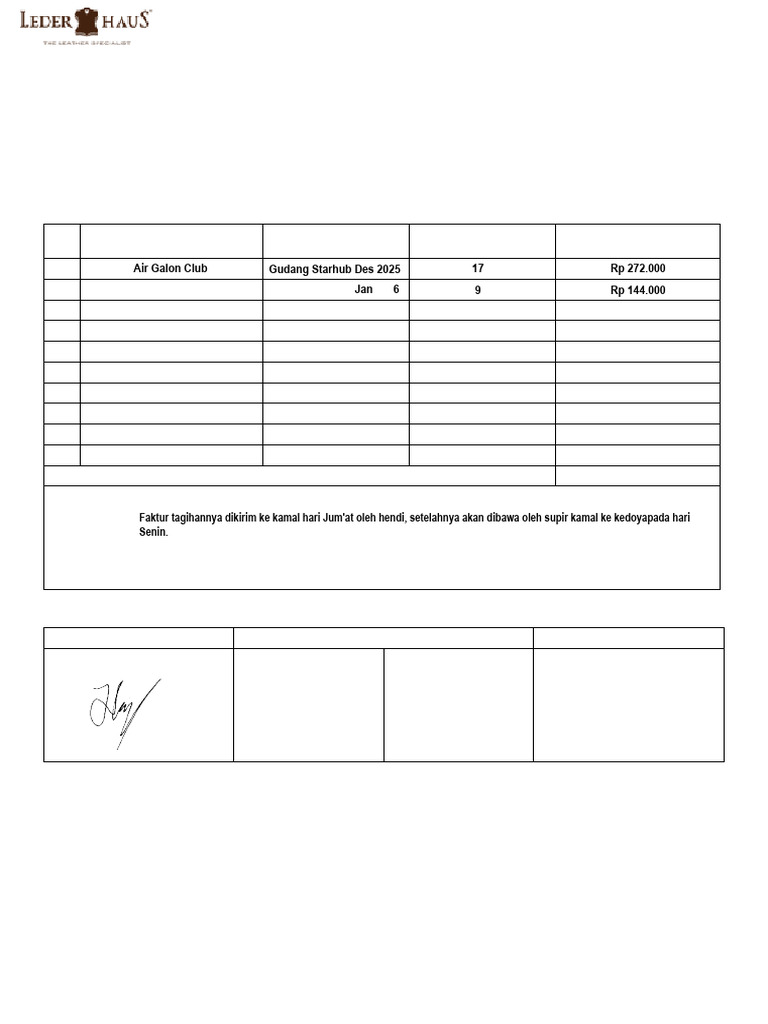 Form Pengajuan Galon Starhub 2026 | PDF