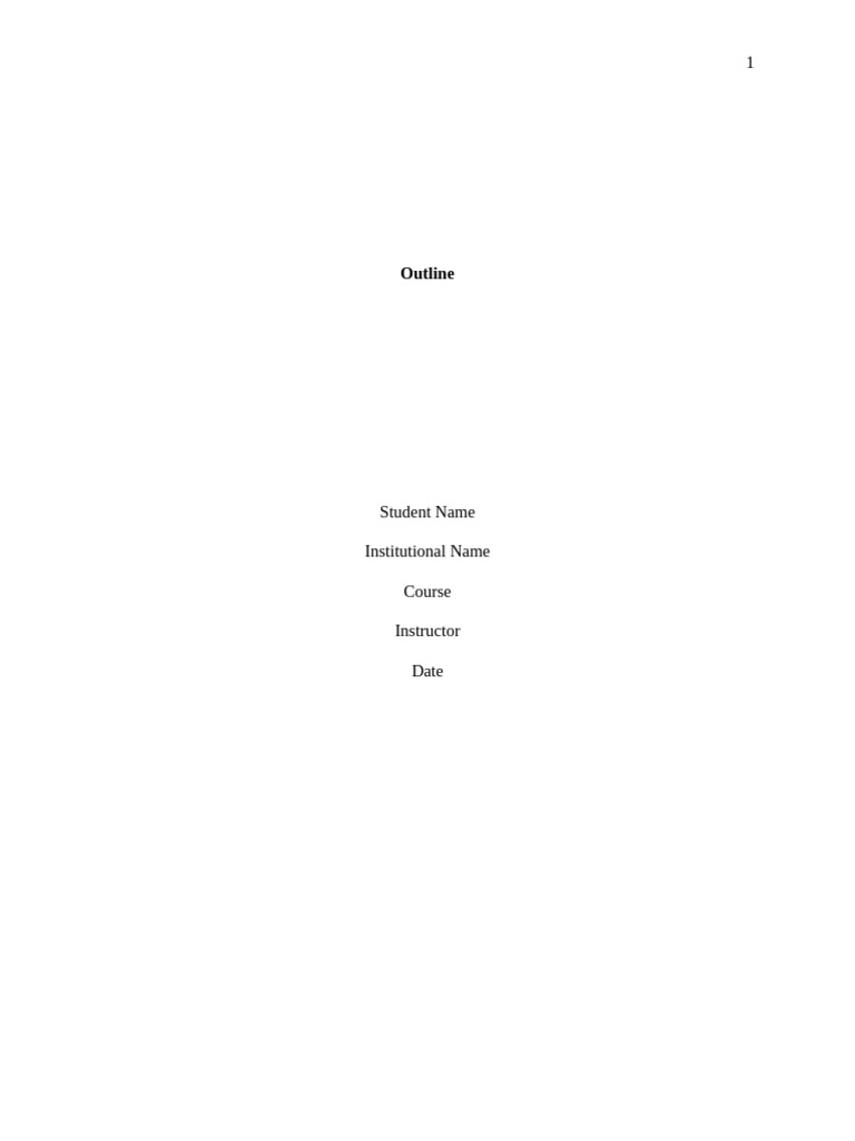 Capstone Outline (2) | PDF | Psychology | Psychological Concepts