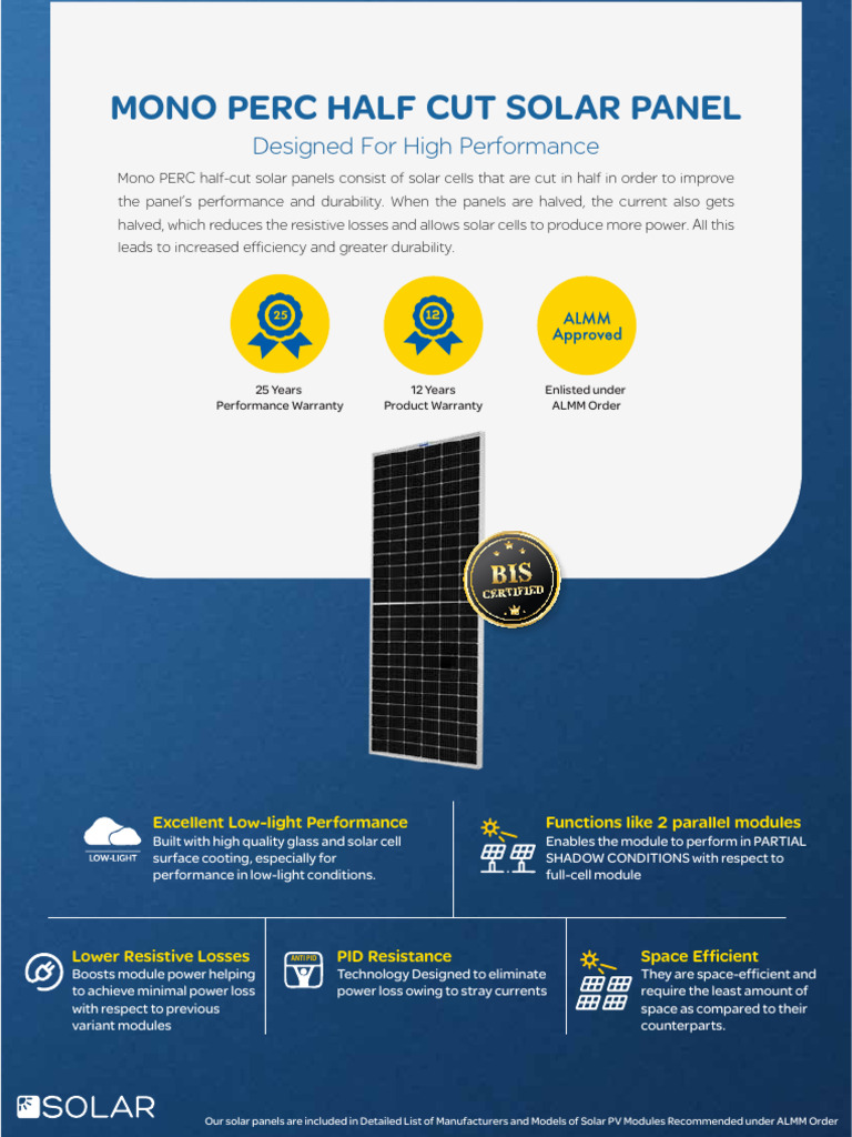 Solar Mono Perc Panel | PDF | Solar Panel | Photovoltaics