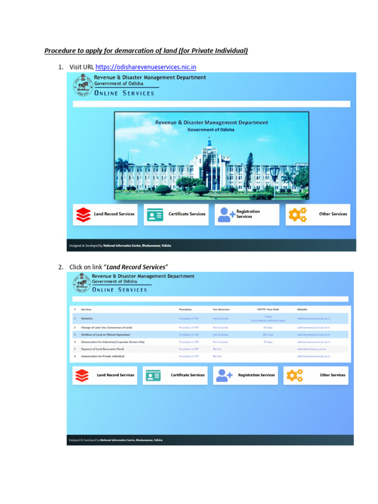 Land Demarcation Application Guide | PDF