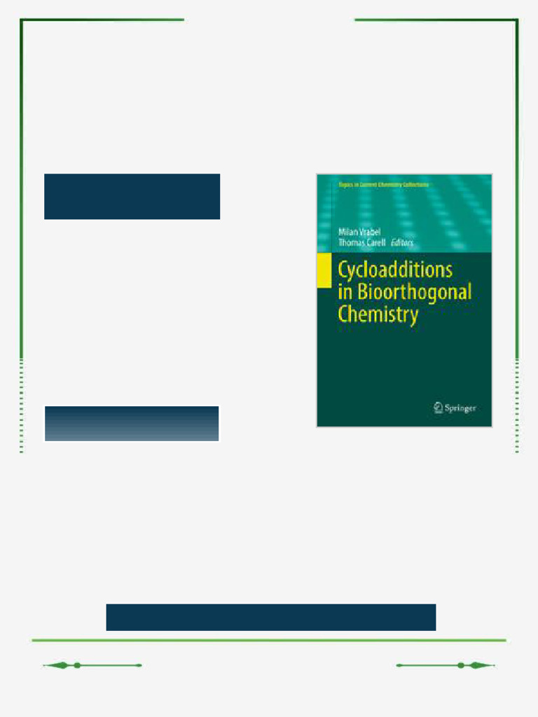 Cycloadditions in Bioorthogonal Chemistry 1st Edition Milan Vrabel ...