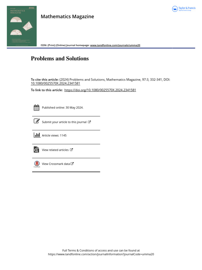 Problems and Solutions (2) | PDF | Mathematical Analysis | Mathematical Objects