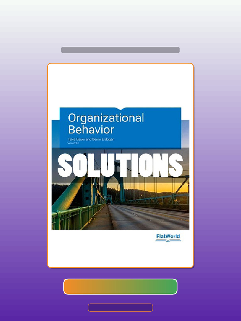 Test Bank for Organizational Behavior Version 2 0 2 Ed Bauer | PDF ...