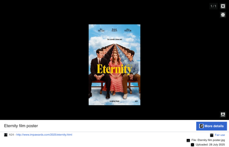 Eternity Film Poster - Eternity (2025 Film) - Wikipedia | PDF