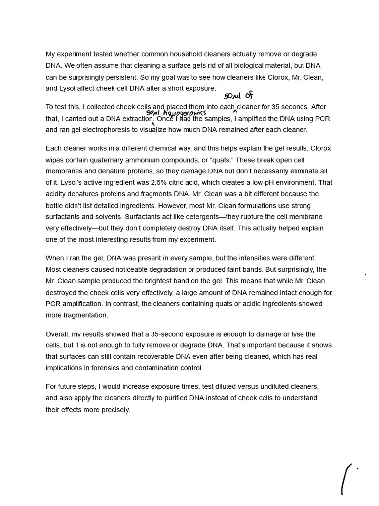 Presentation Script 2 | PDF | Detergent | Molecular Biology