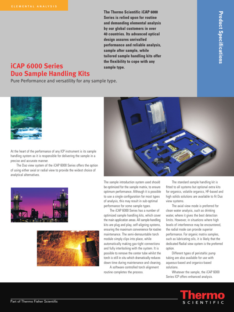 Thermo ICAP 6000 | PDF | Physical Sciences | Chemistry