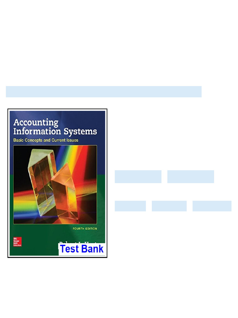 Accounting Information Systems Basic Concepts and Current Issues 4th ...