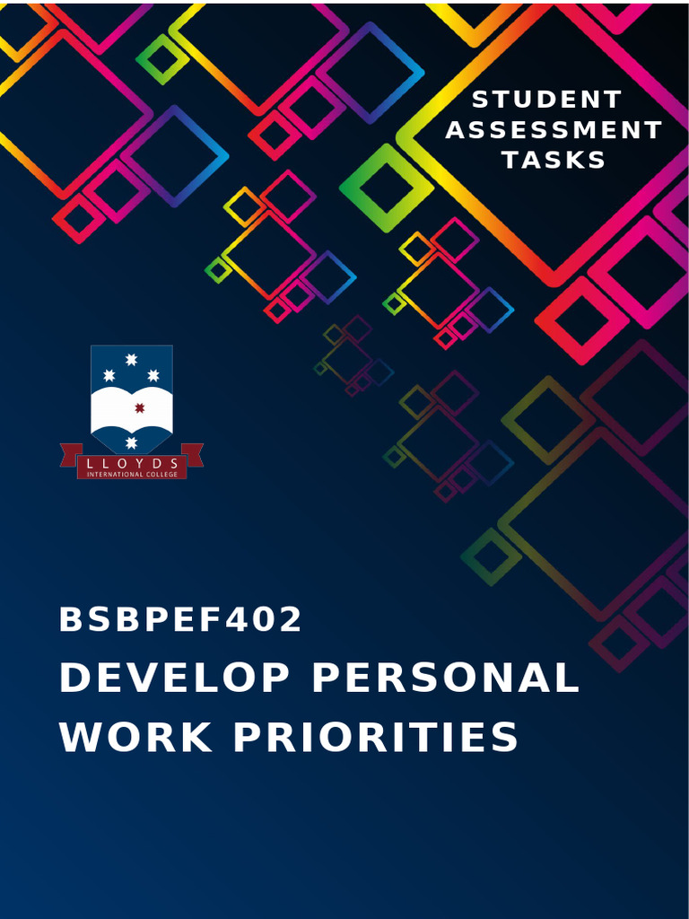 BSBPEF402 Student Assessment Tasks | PDF | Time Management | Professional Skills