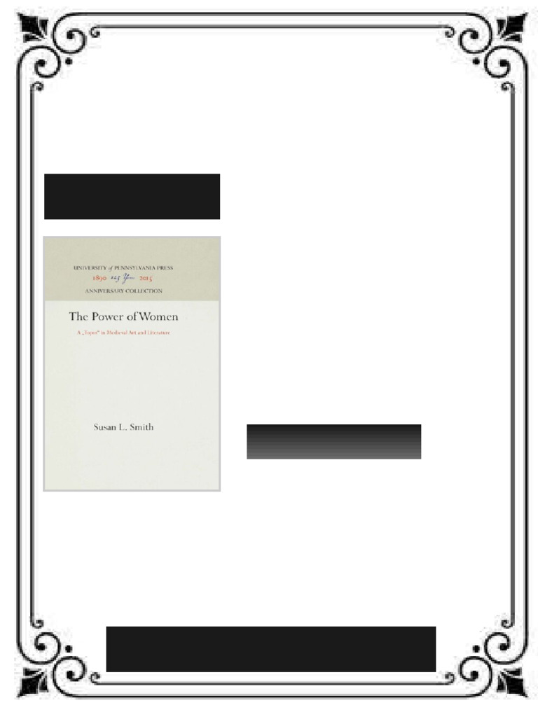 The Power of Women A Topos in Medieval Art and Literature Susan L ...