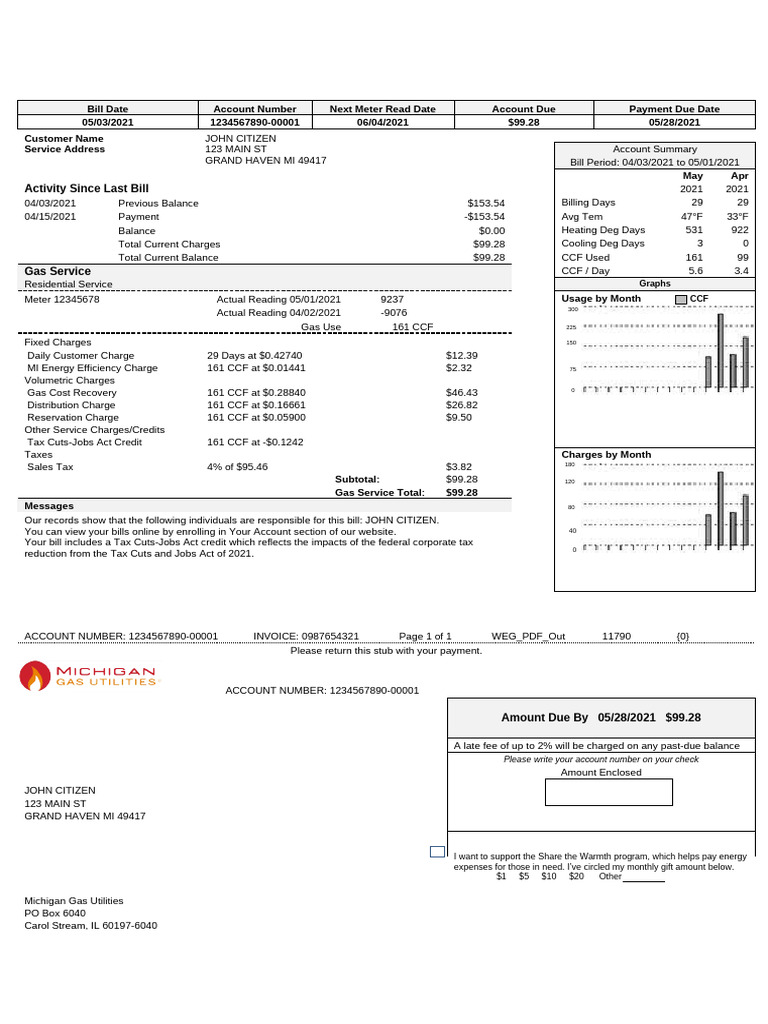 Michigan Gas Utilities (3) | PDF | Taxes | Fee