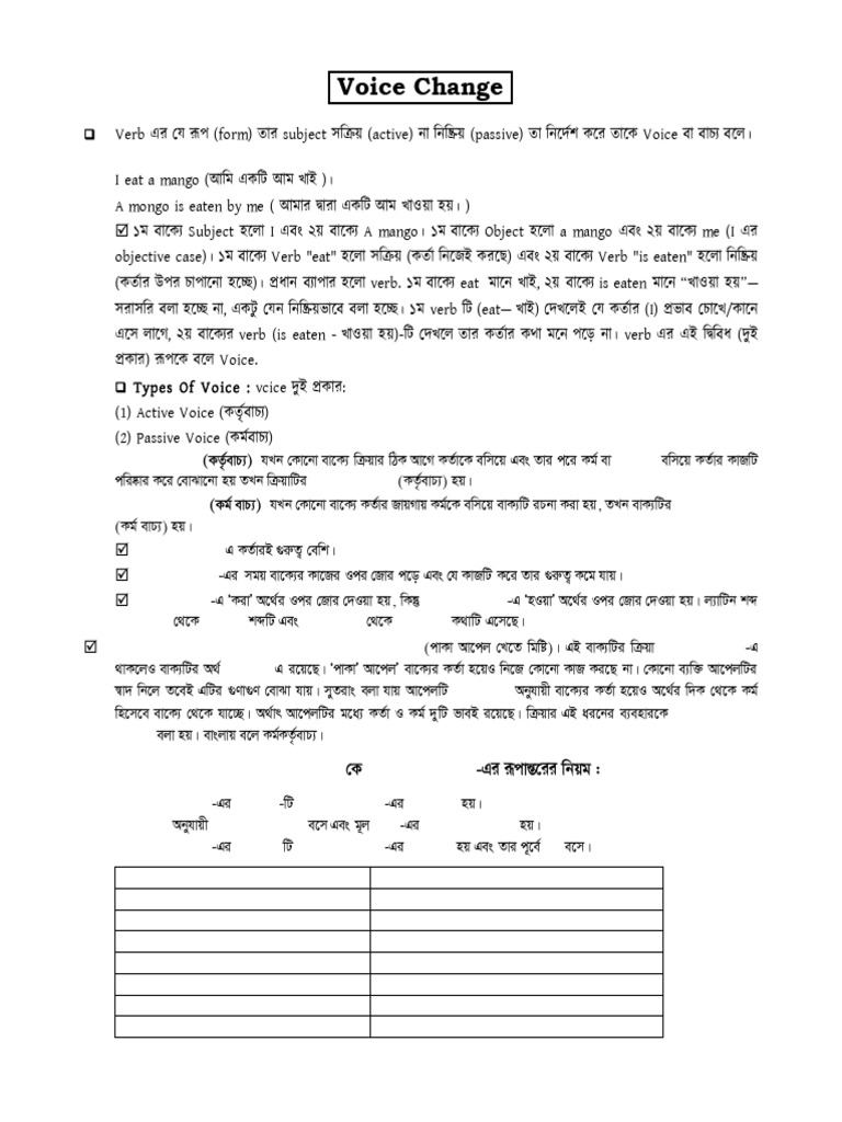 Understanding Active and Passive Voice | PDF | Verb | Grammatical Tense