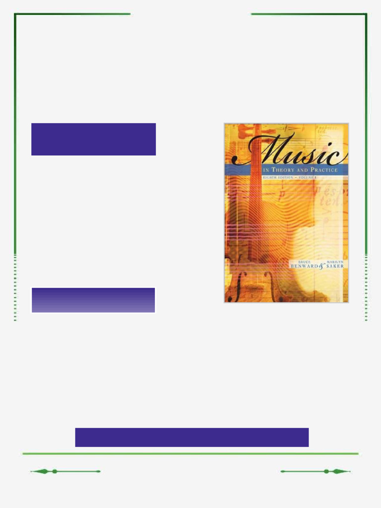 Music in Theory and Practice Vol 1 Eighth Edition Bruce Benward digital ...