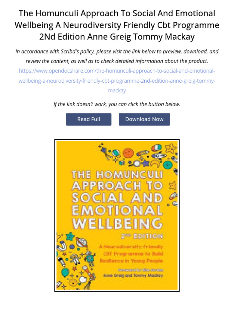 The Homunculi Approach To Social And Emotional Wellbeing A ...