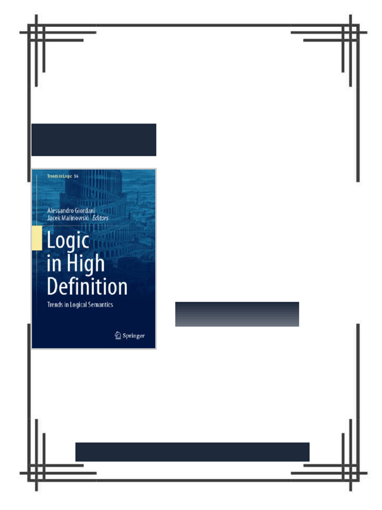 Logic in High Definition: Trends in Logical Semantics Alessandro ...