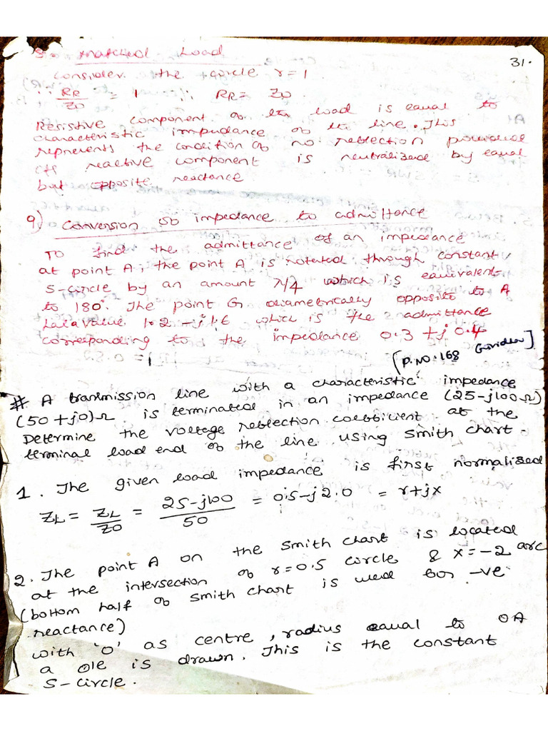 smith chart notes 1 | PDF
