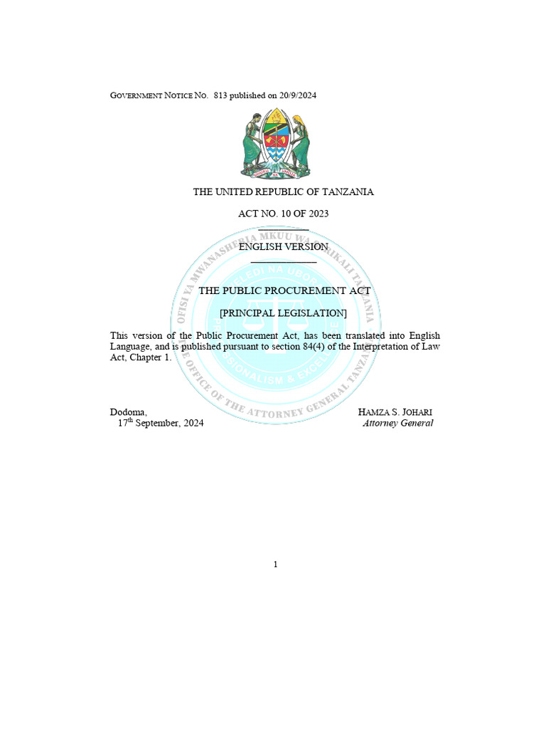 Open Open the Public Procurement Act.pdf | PDF | Procurement | Public ...