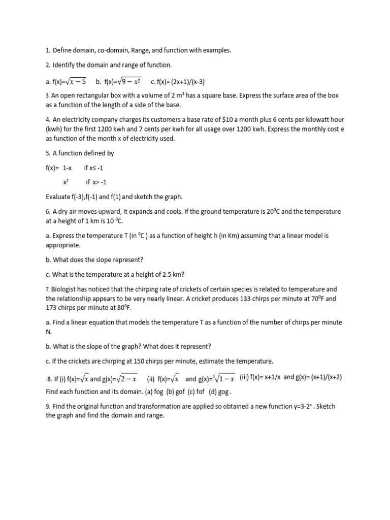 Mathematics-I Function of One Variable | PDF