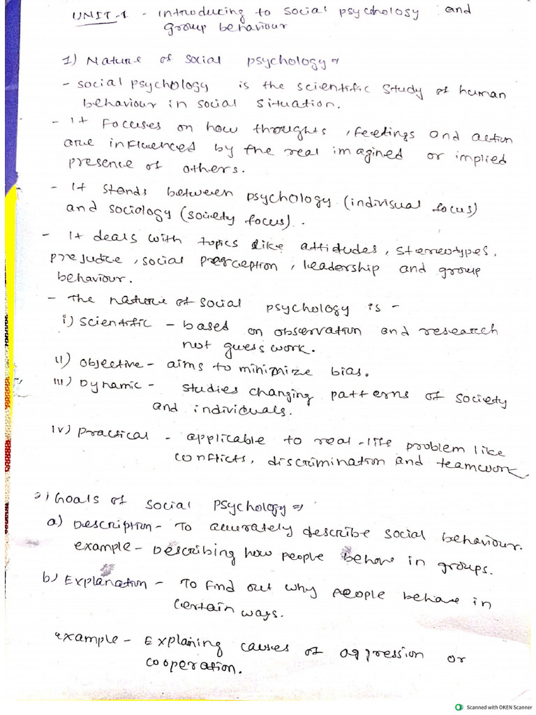 Unit 1 Psychology | PDF