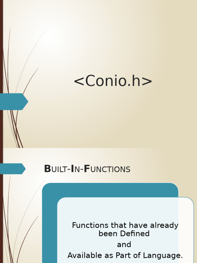 Conio.h | PDF | Computer Programming | Computing