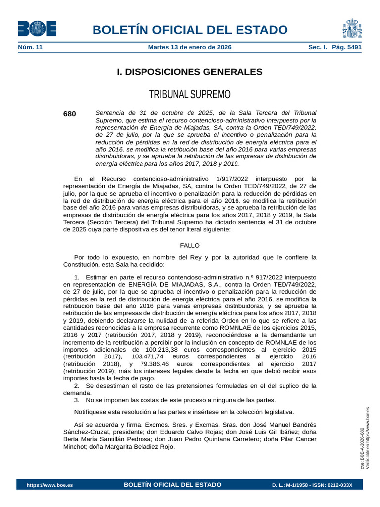 BOE-A-2026-680 | PDF | Gobierno