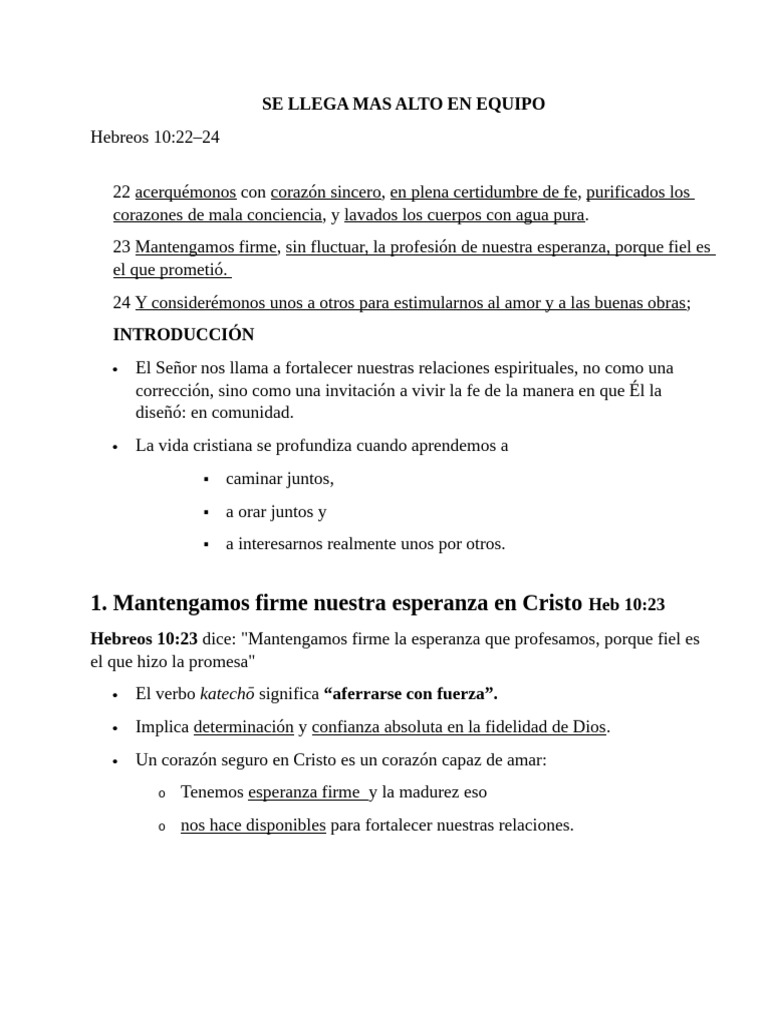 Se Llega Mas Alto en Equipo | PDF | Amor | Cristo (título)